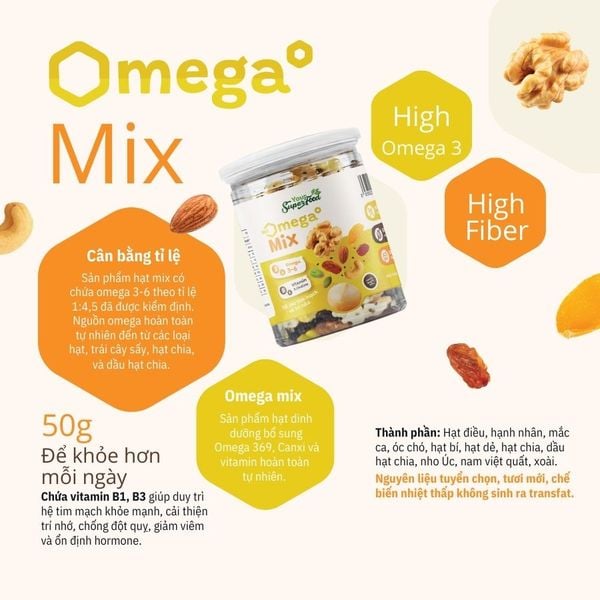 Hạt Dinh Dưỡng Your Superfood Omega Mix Chứa Omega 369 Vimatin B1 Và