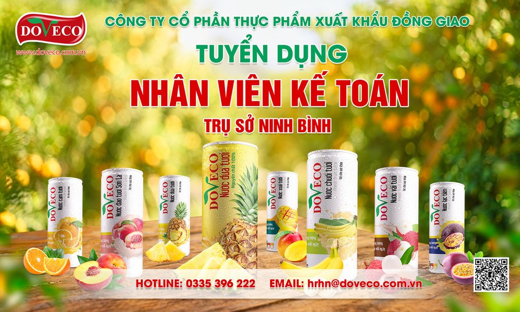 DOVECO TUYỂN DỤNG KẾ TOÁN
