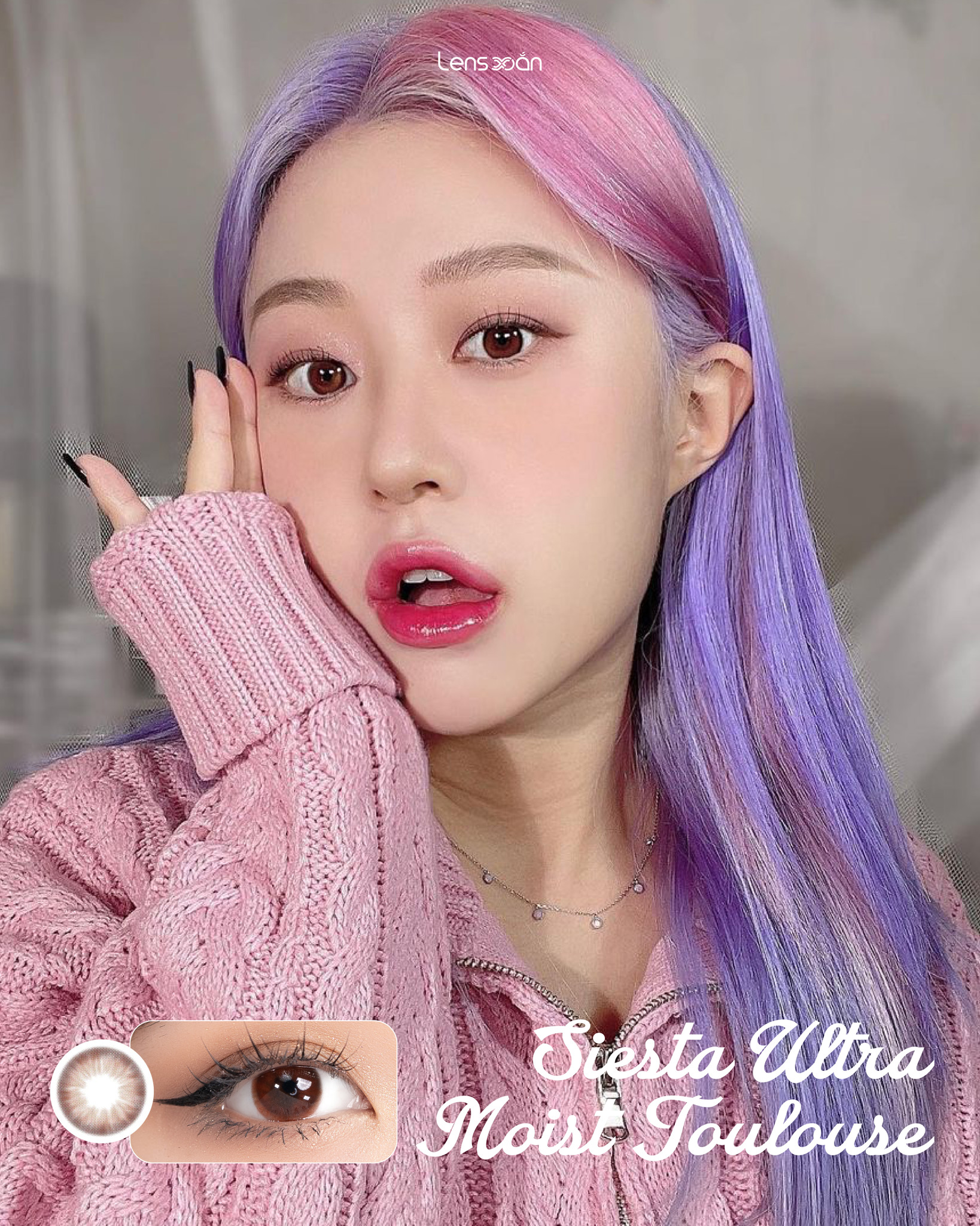 Kính áp tròng Siesta Ultra Moist Toulouse hãng Color CL - Lens nâu cam