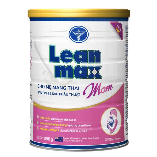 01 lon Leanmax Mom 850g - Dinh dưỡng cho mẹ bầu và cho con bú – Dinh ...