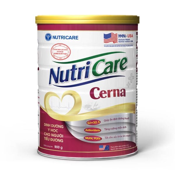 Sữa Nutricare Cerna 900g - Sữa dành cho bệnh nhân tiểu đường – Dinh dưỡng y học