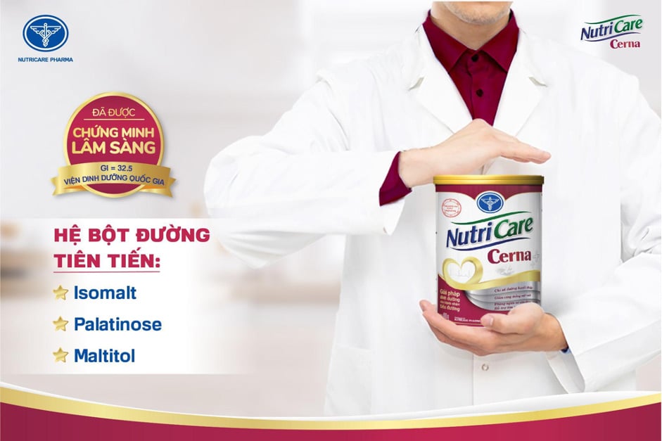 Sữa Nutricare Cerna: Dinh dưỡng chuyên biệt cho bệnh nhân tiểu đường – Dinh dưỡng y học