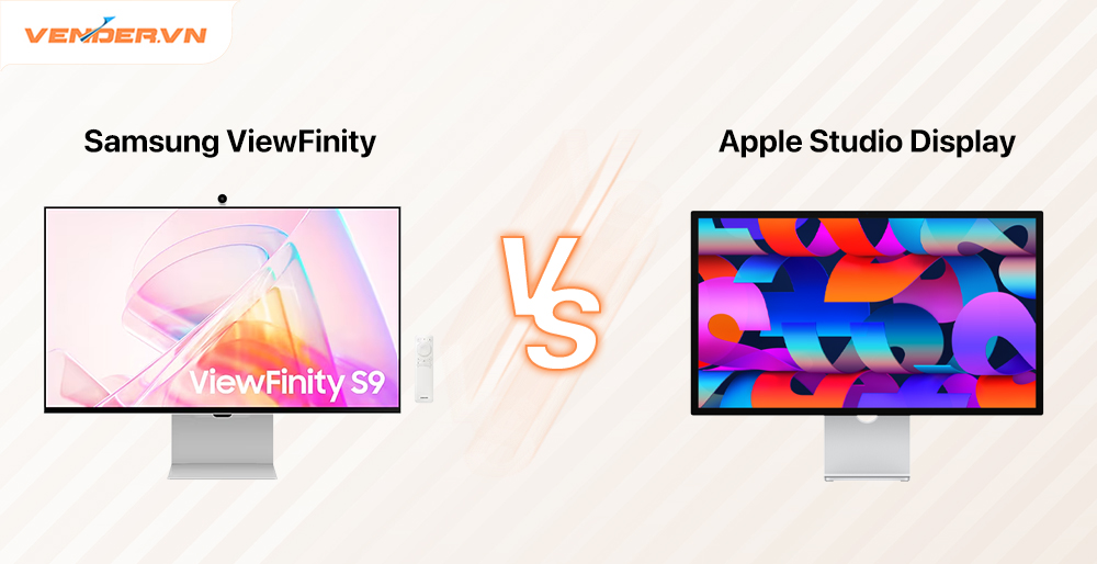 So Sánh Samsung ViewFinity S9 S90PC 5K Và Apple Studio Display – Vender