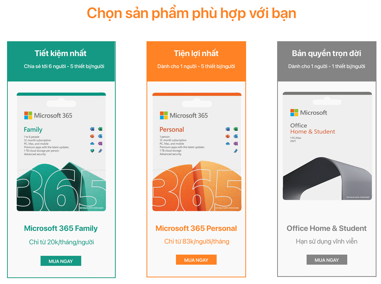 Microsoft® 365 Personal (01 năm; 01 tài khoản; 05 thiết bị) – Vender