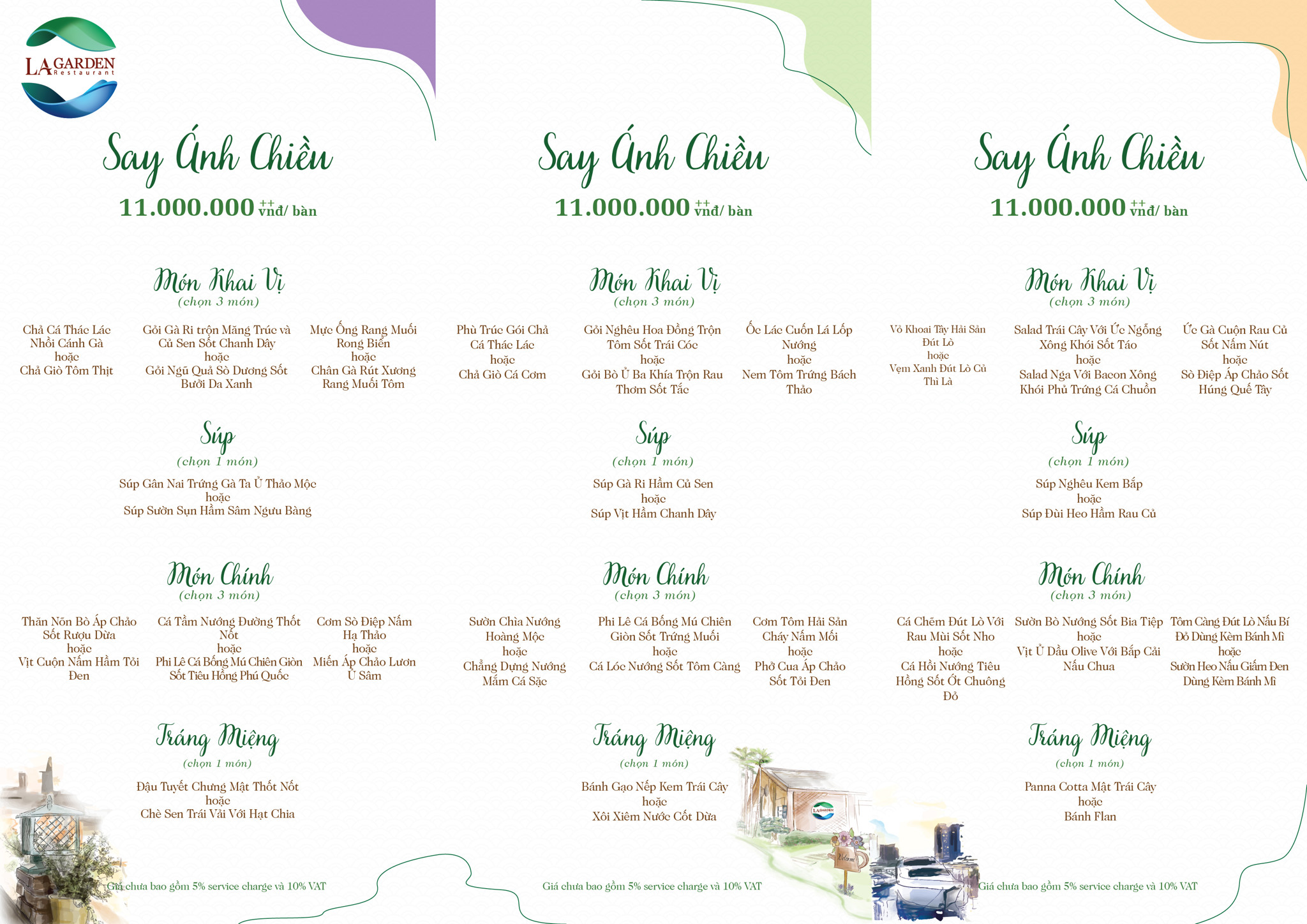 Set Menu Tiệc – LAGarden Restaurant