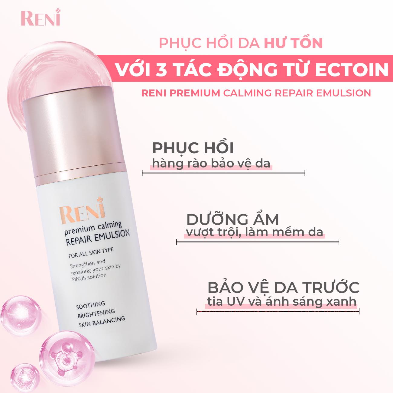 Ectoin là gì? Phục hồi da hư tổn với 3 tác động từ Ectoin – Reni Cosmetics
