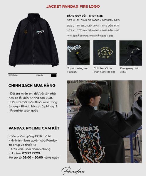 JACKET PANDAX BASIC - BLACK – pandax