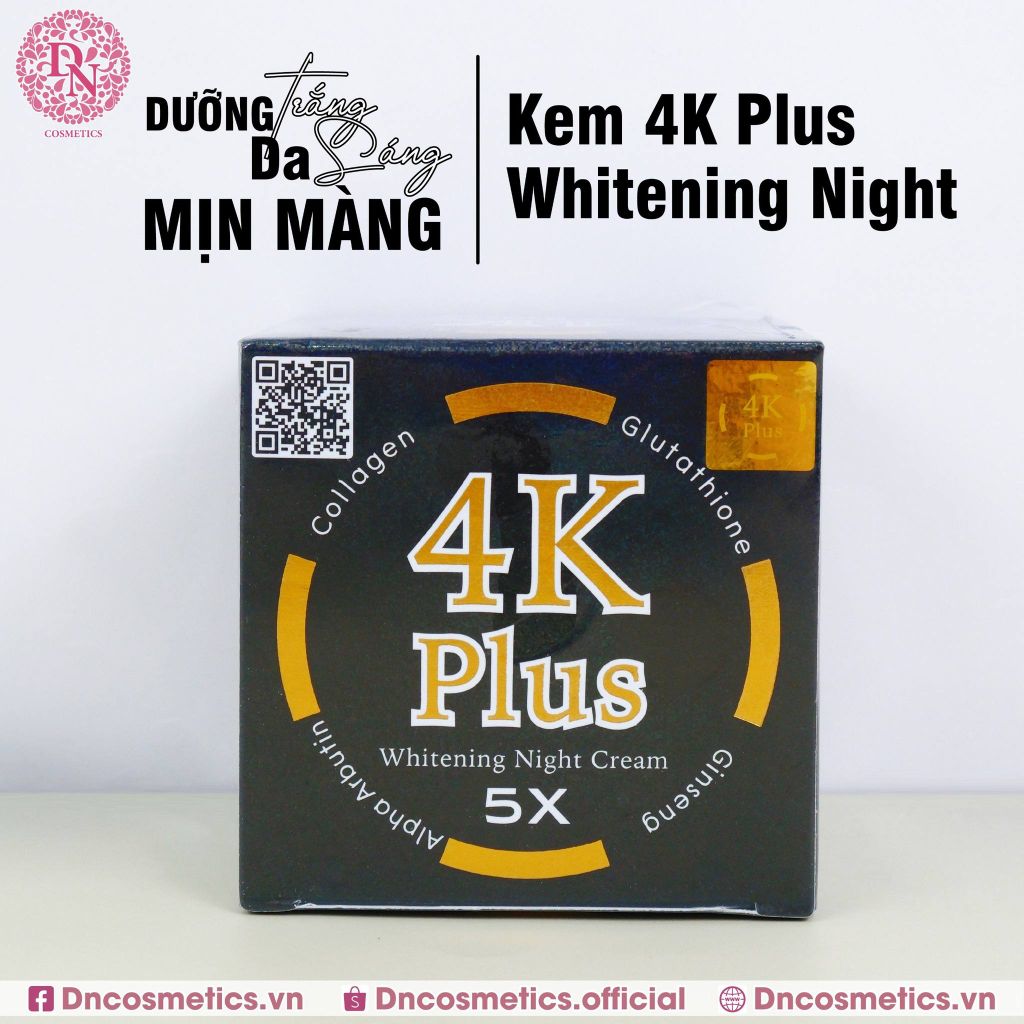 Review kem dưỡng trắng da 4K Plus Whitening White Cream – DN Cosmetics ...