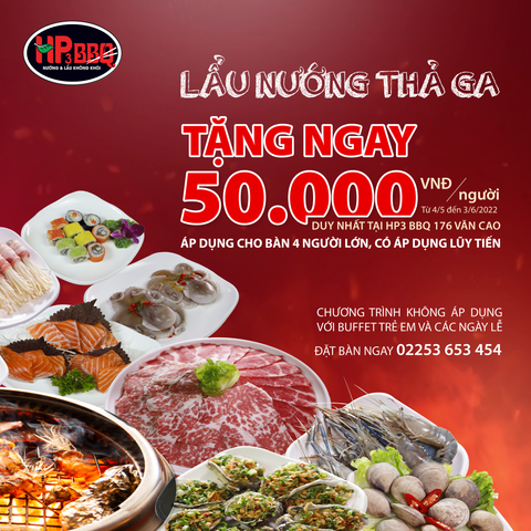 HP3 BBQ - Buffet nướng lẩu không khói