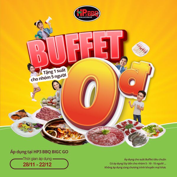 HP3 BBQ - Buffet nướng lẩu không khói
