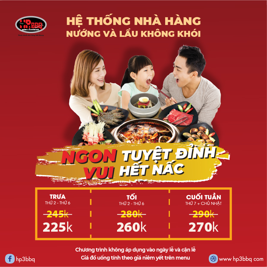 Cập nhật bảng giá mới – HP3 BBQ