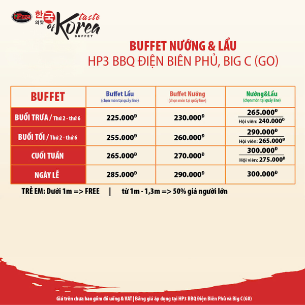 HP3 BBQ - Buffet nướng lẩu không khói