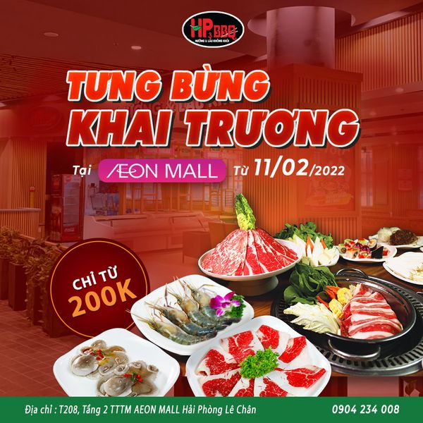 HP3 BBQ - Buffet nướng lẩu không khói