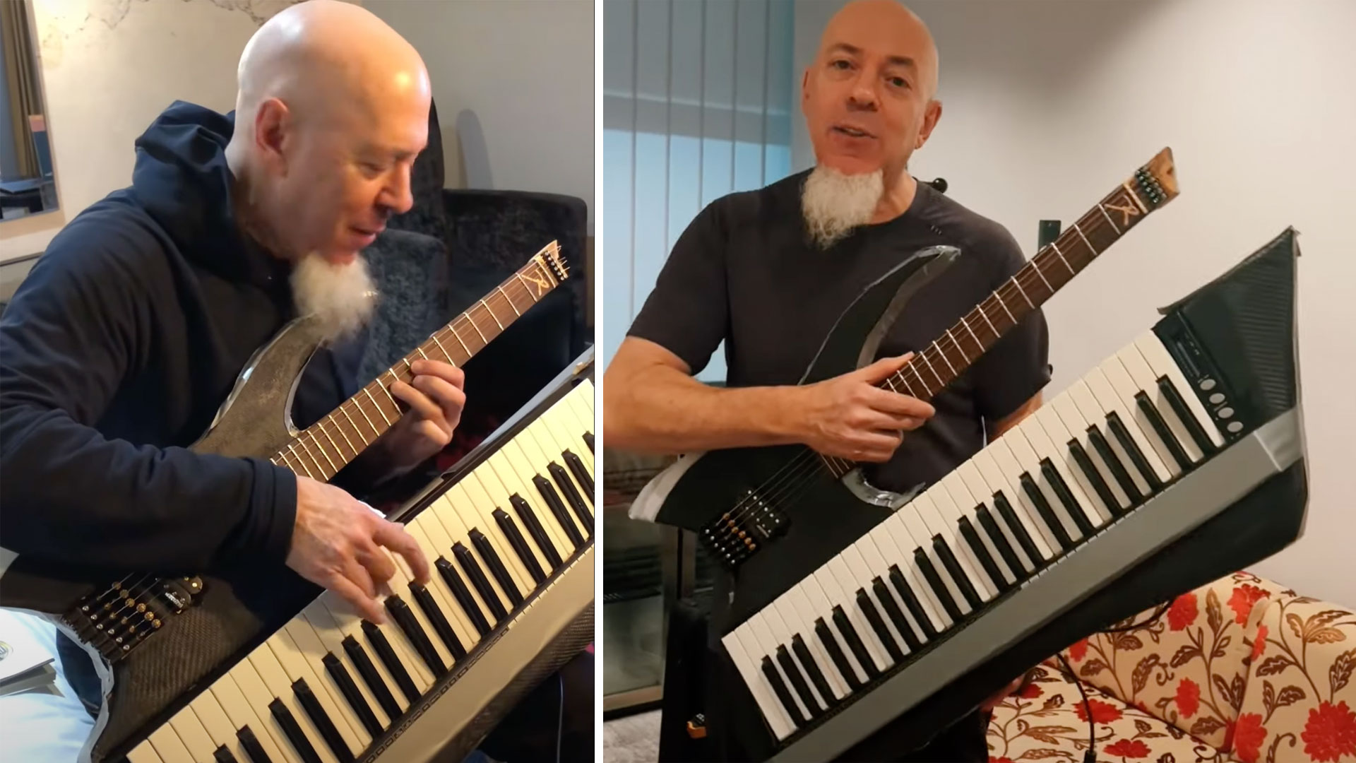 Đây là dự án mới nhất của Jordan Rudess: một nửa đàn guitar, nửa keybo ...