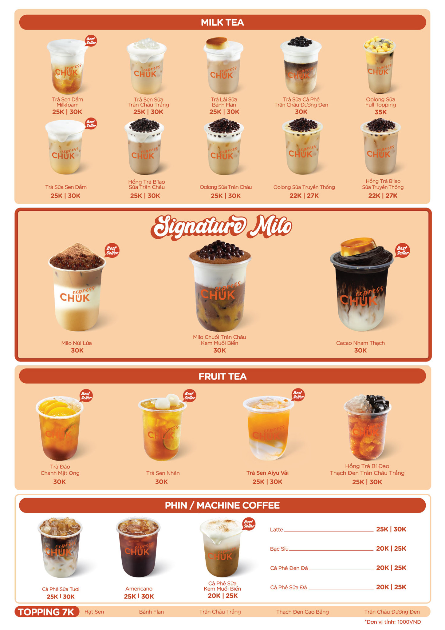 MENU CHUK EXPRESS – Chuk Tea & Coffee