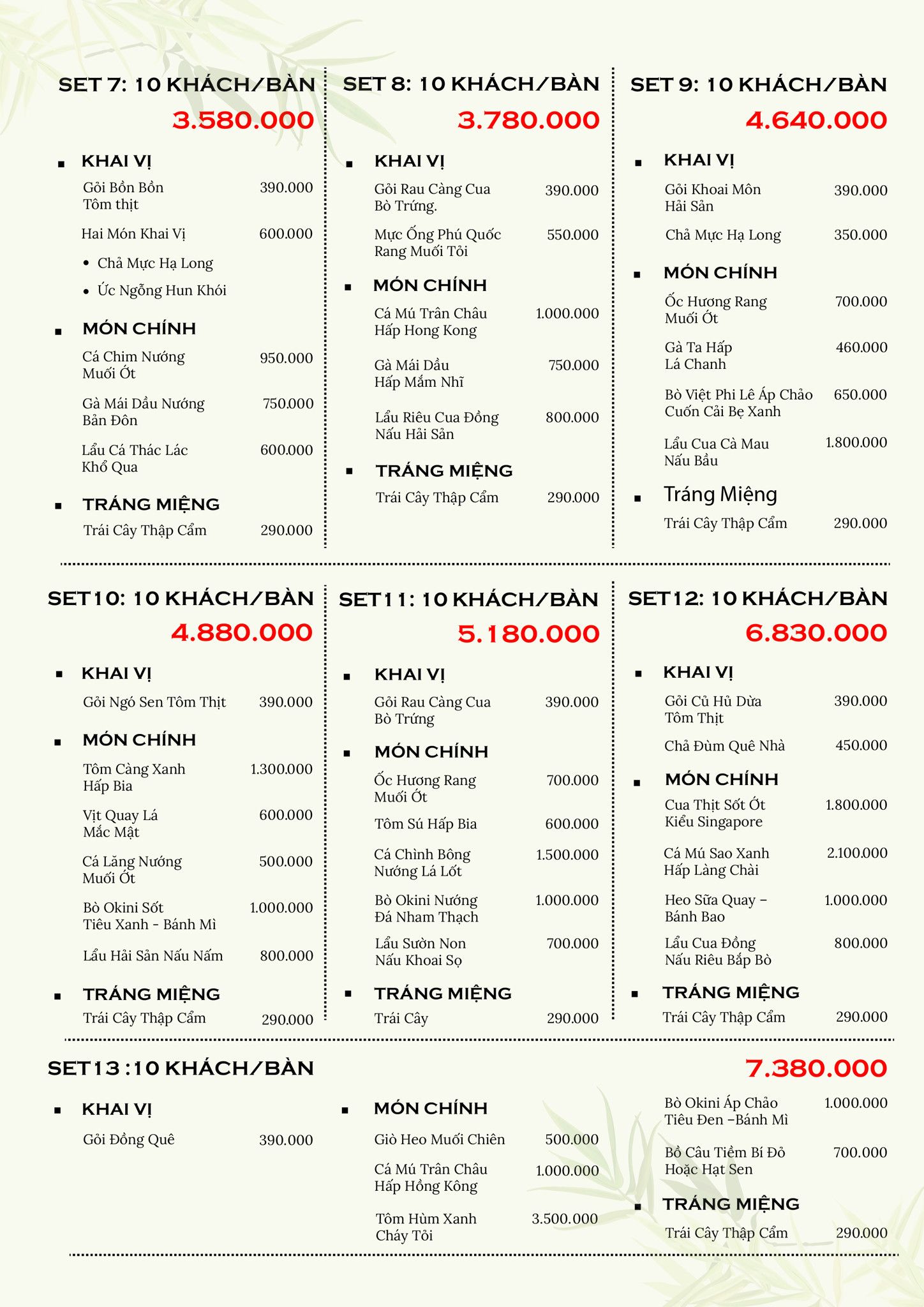 THỰC ĐƠN TIỆC – ẨM THỰC QUÊ NHÀ