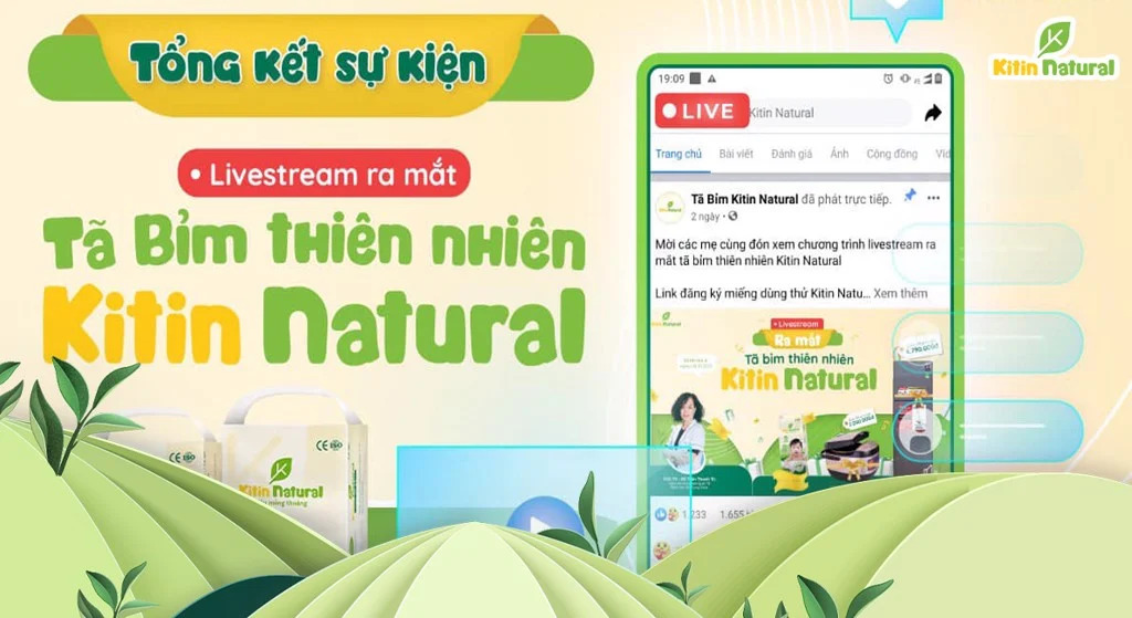 Impressive moments in the launch livestream of Kitin Natural – Tã bỉm ...