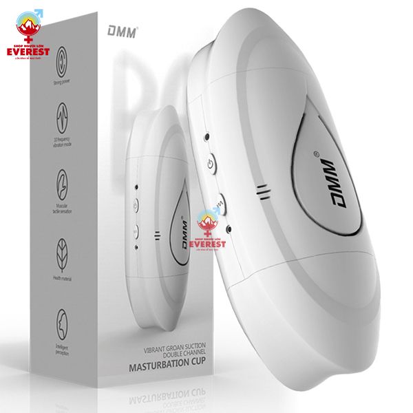 Cốc thủ dâm 2 đầu cầm tay cho nam chính hãng DMM rung 10 chế độ
