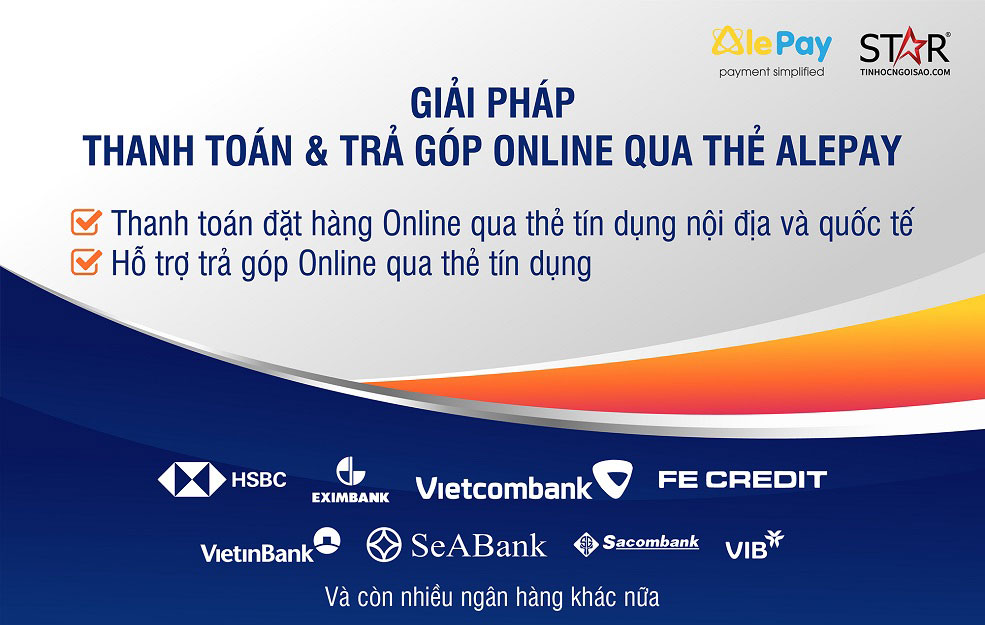 Giải pháp thanh toán – trả góp Online qua thẻ AlePay – TINHOCNGOISAO.COM