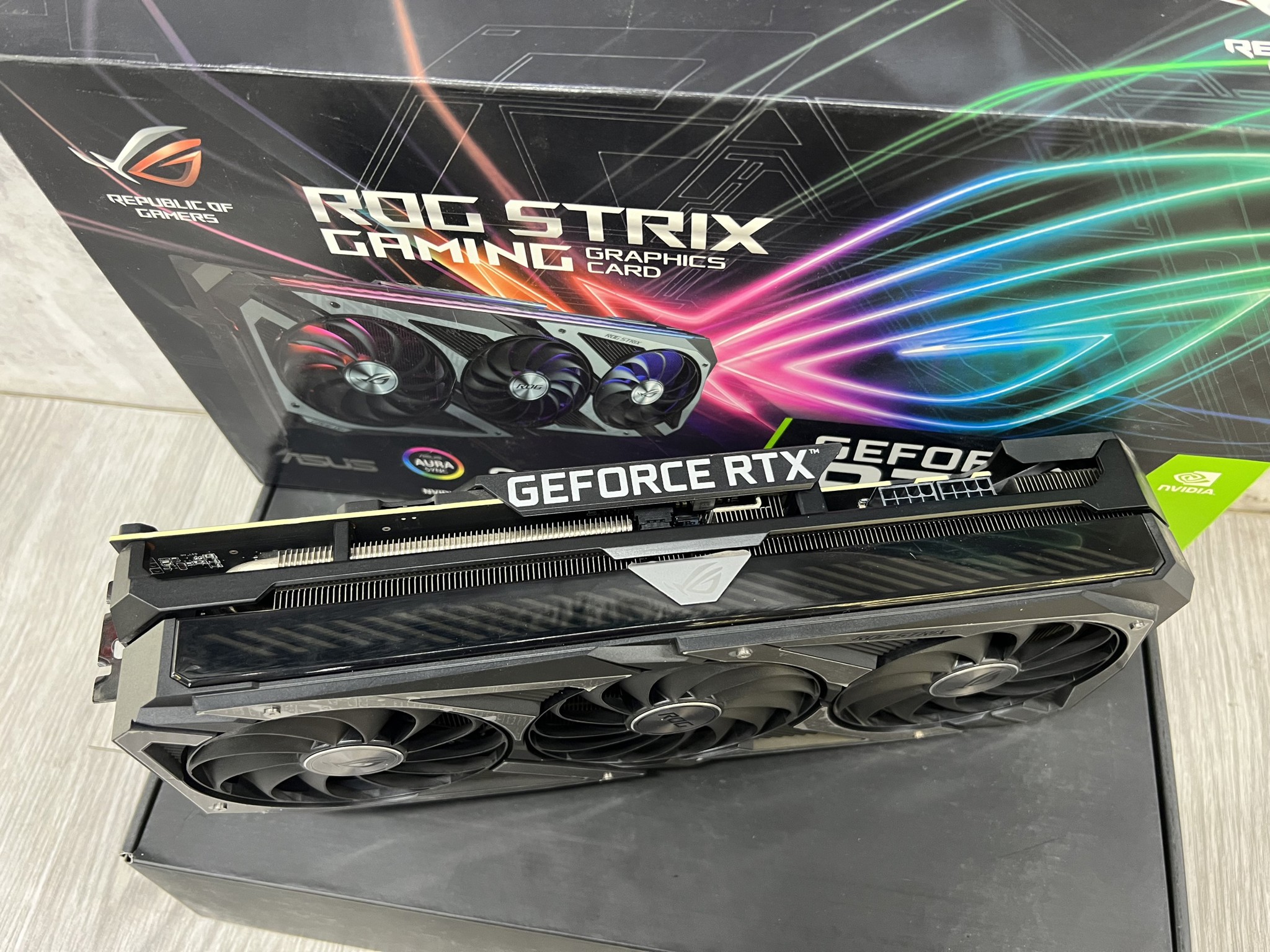 Card màn hình VGA Asus RTX 3070 Rog Strix Gaming 8G 3 Fan (ROG-STRIX-R ...