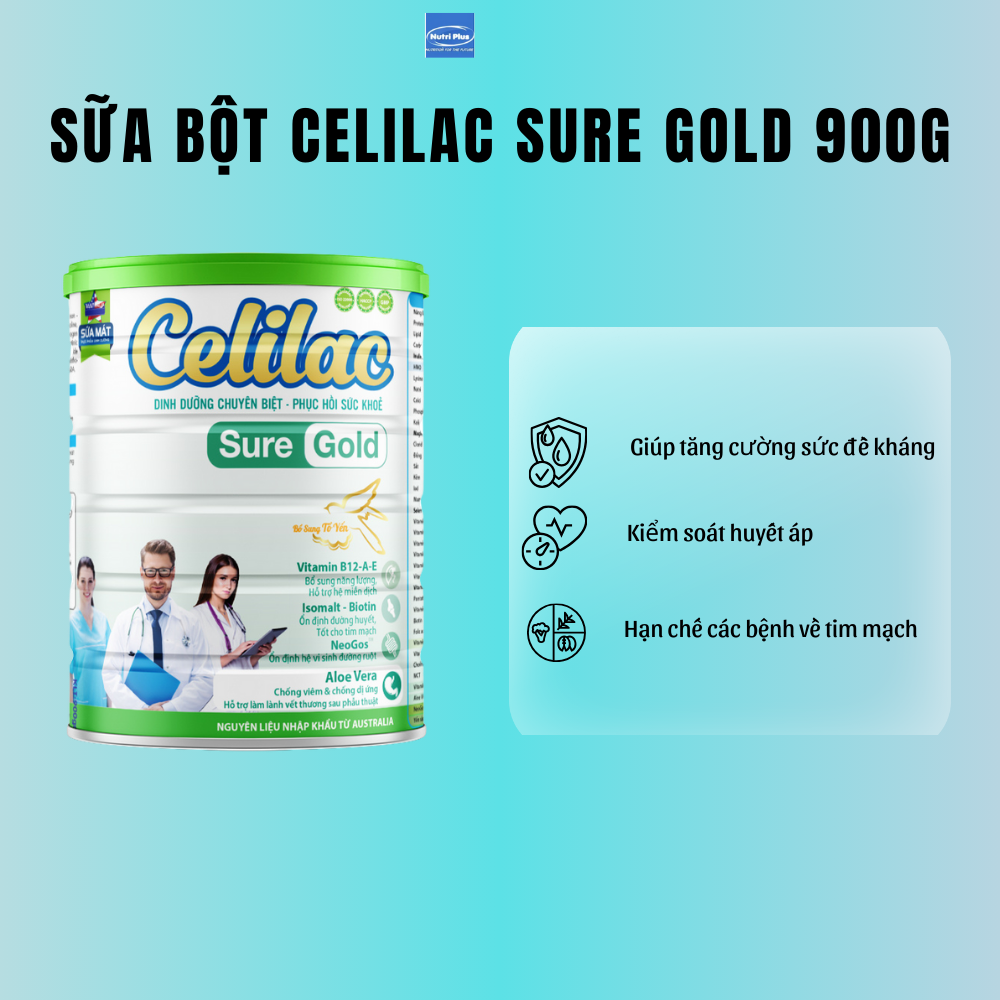 Celilac SURE GOLD 900g - Sữa mát phục hồi sức khoẻ với thành phần dinh ...