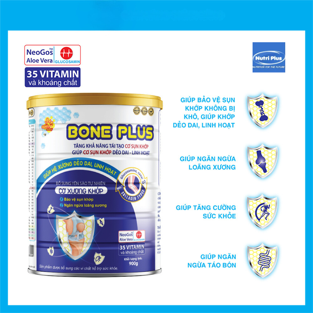Sữa Bột Bone Plus 900g- Bí Quyết Cho Hệ Xương Khớp Chắc Khỏe – Sunbaby.shop