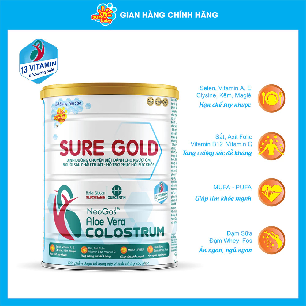 Sữa Bột Phục Hồi Sức Khỏe SUNBABY SURE GOLD 900G – Sunbaby.shop