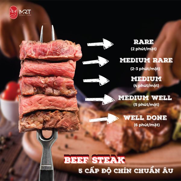 5 Cấp Độ Chín Của Bít Tết (Beef Steak) Chuẩn Âu – Thịt bò ngon Mr.T Beef