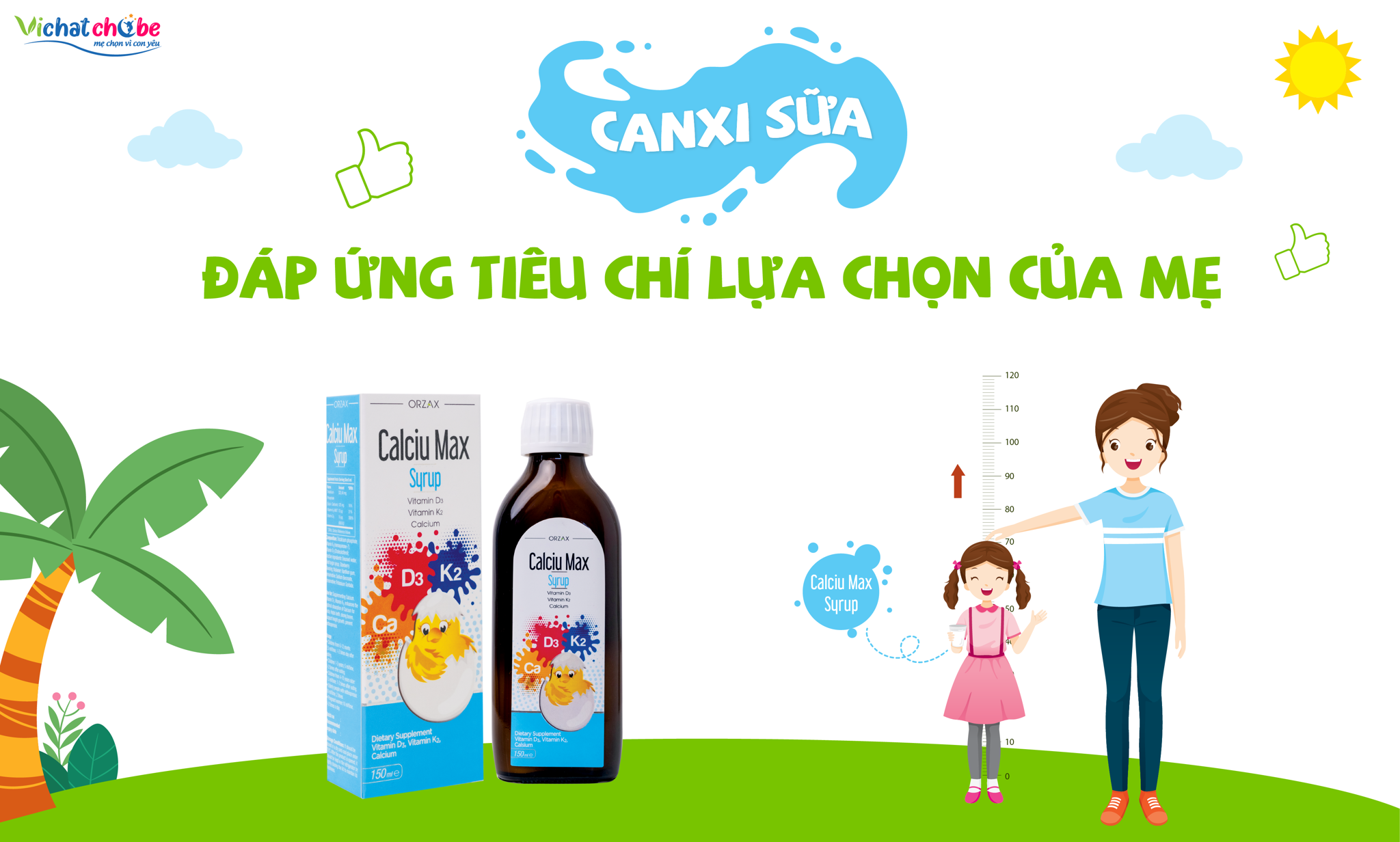 Canxi Sữa Tăng Chiều Cao Calciu Max Syrup Đạt Chuẩn Tiêu Chí Của Mẹ