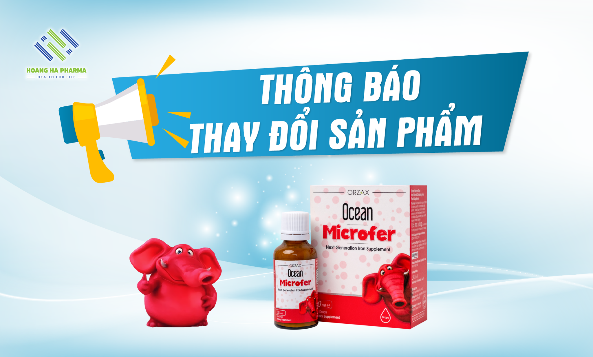 Thông báo thay đổi sản phẩm OCEAN MICROFER