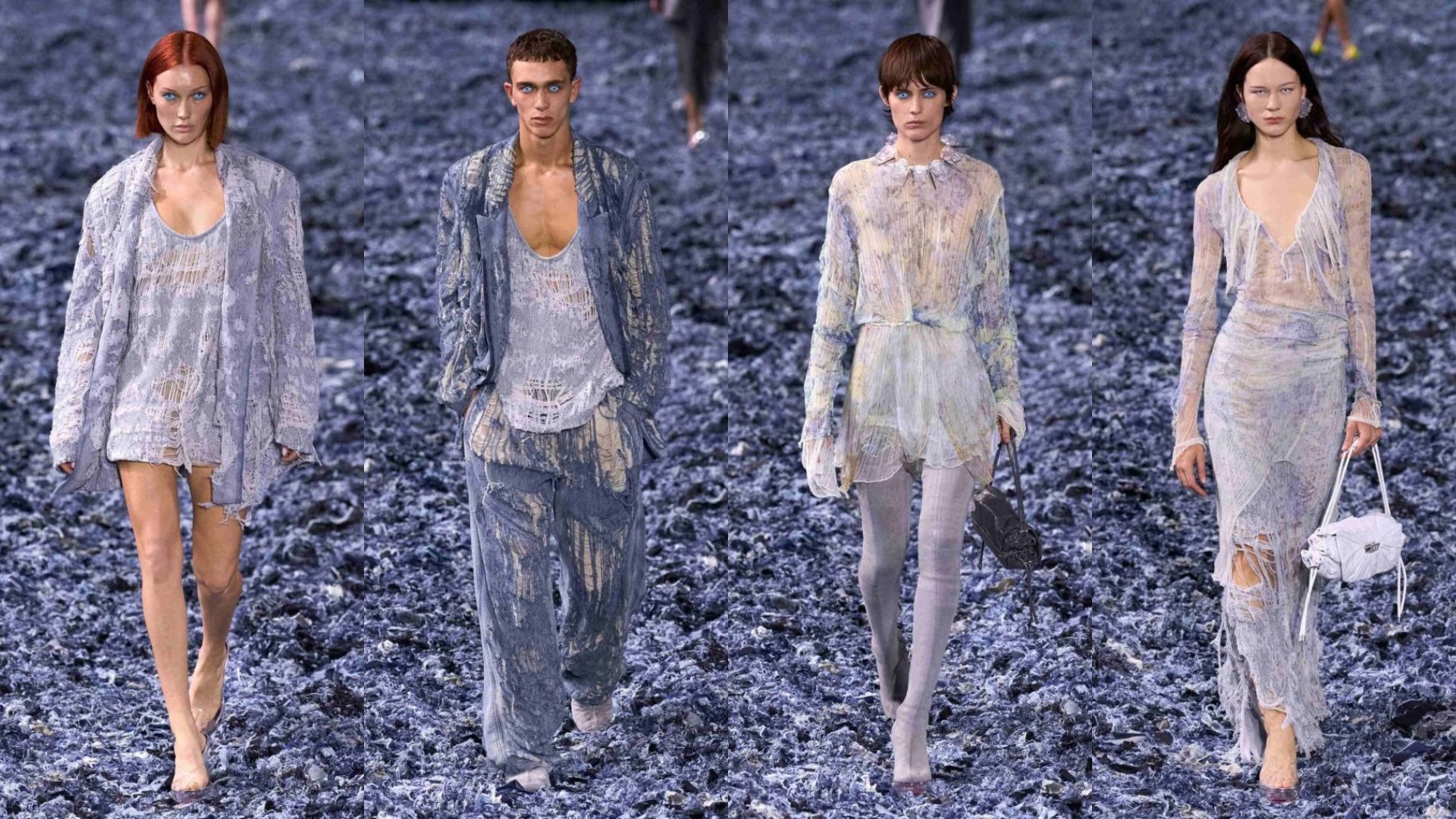 Diesel SS25: Thời trang bền vững cùng đại dương denim bao phủ Milan ...