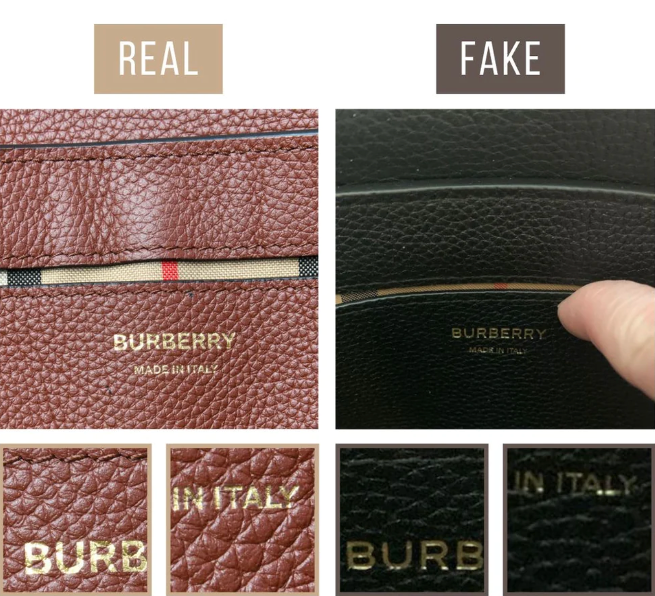 6 mẹo nhỏ để phân biệt Burberry Vintage Check Note Bag real và fake ...