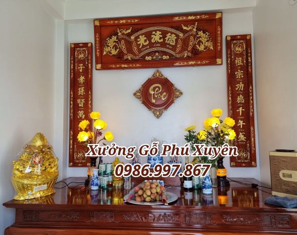 Các câu đối trên hoành phi câu đối gỗ hương đá phổ biến nhất ...