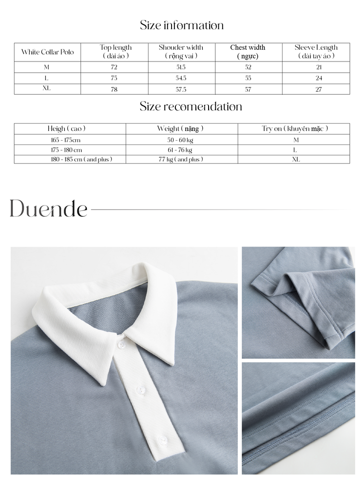 DUENDE White Collar Polo – Duende