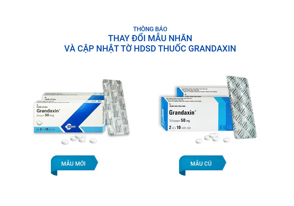 Thông báo thay đổi mẫu nhãn và cập nhật tờ HDSD thuốc Grandaxin ...
