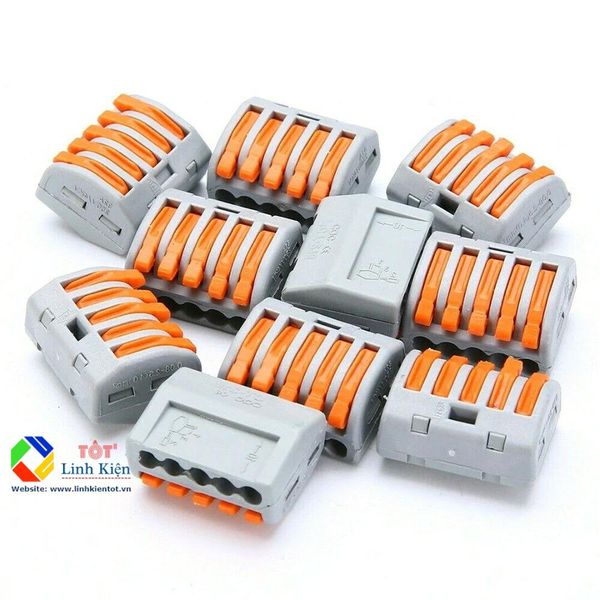 Đầu nối dây điện nhanh PCT-215 5 khe Wire Connector 250V 32A/4KV
