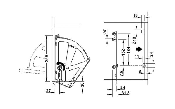 Phụ kiện kệ giày Hafele – loại 2 kệ 892.14.742
