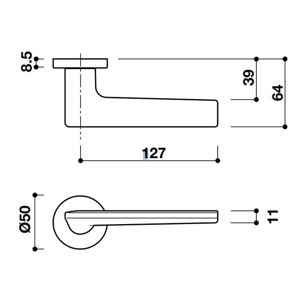 Tay nắm gạt Kawajun T2 Hafele 901.99.576