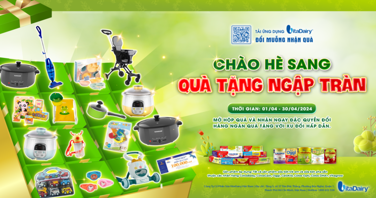 THỂ LỆ CHƯƠNG TRÌNH CHÀO HÈ SANG, QUÀ TẶNG NGẬP TRÀN – VitaDairy Official