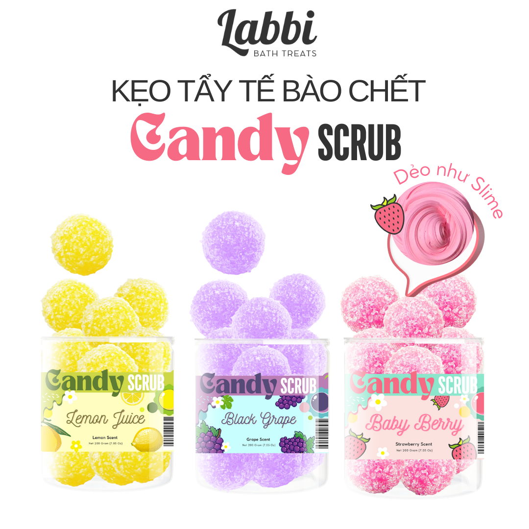 CANDY SCRUB - KẸO TẨY TẾ BÀO CHẾT LÀ GÌ? – Labbi Bath Treats