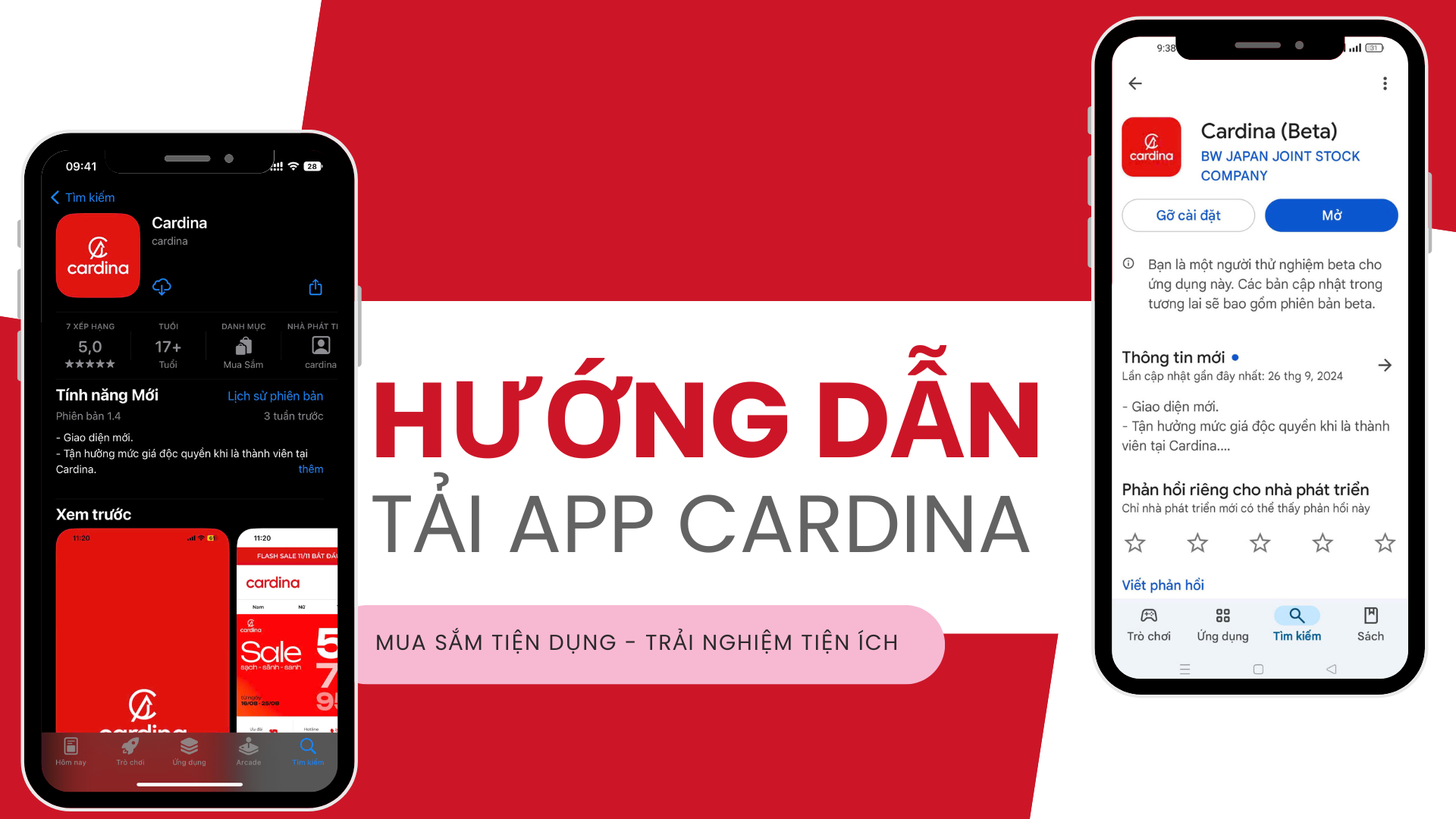 HƯỚNG DẪN TẢI APP CARDINA TRÊN ANDROID VÀ IOS