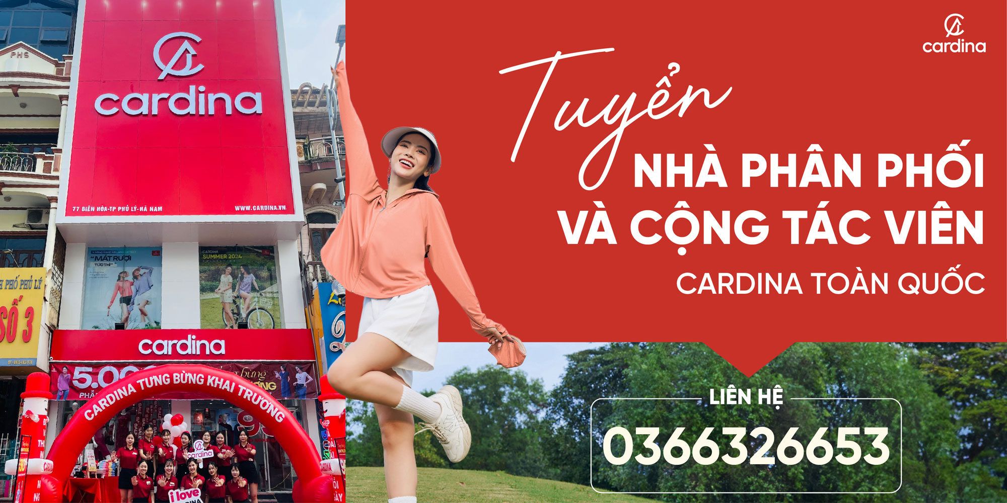 CARDINA TUYỂN NHÀ PHÂN PHỐI/CTV TOÀN QUỐC - CHIẾT KHẤU HẤP DẪN