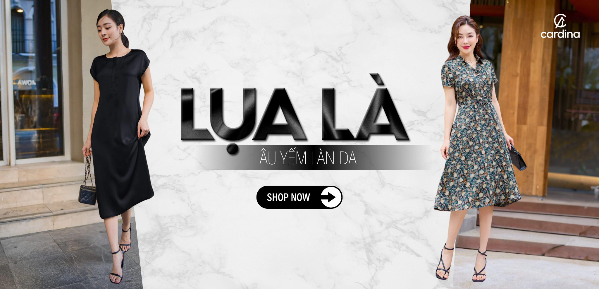 Top 18 Mẫu váy lụa thiết kế cao cấp | Đầm lụa Cardina | Giá ưu đãi
