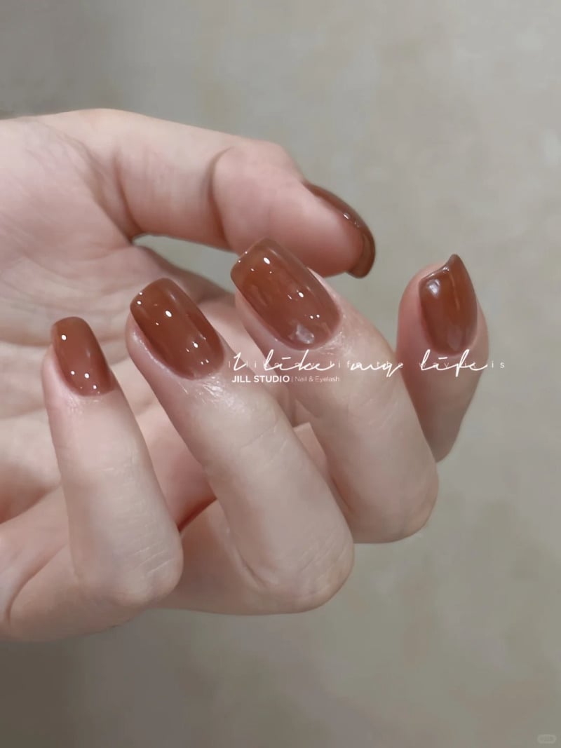 100+ Kiểu Nail Thạch Nâu Sang Chảnh Hút Mắt Khiến Nàng Mê Đắm