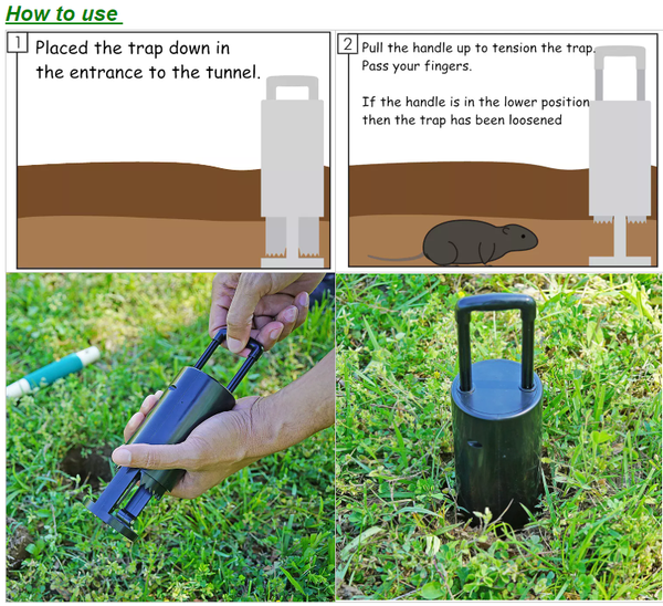 Customized logo New Product ABS Plastic Easy Set Mole & Vole Trap Pest – Company