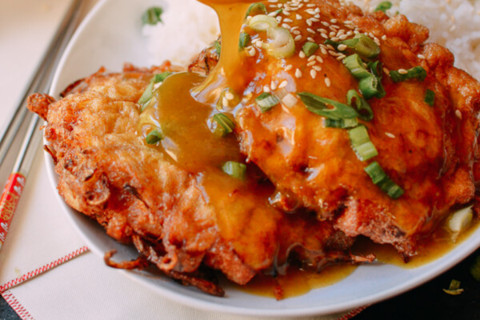 How to make crispy chicken meat fried eggs, soft and fragrant inside f