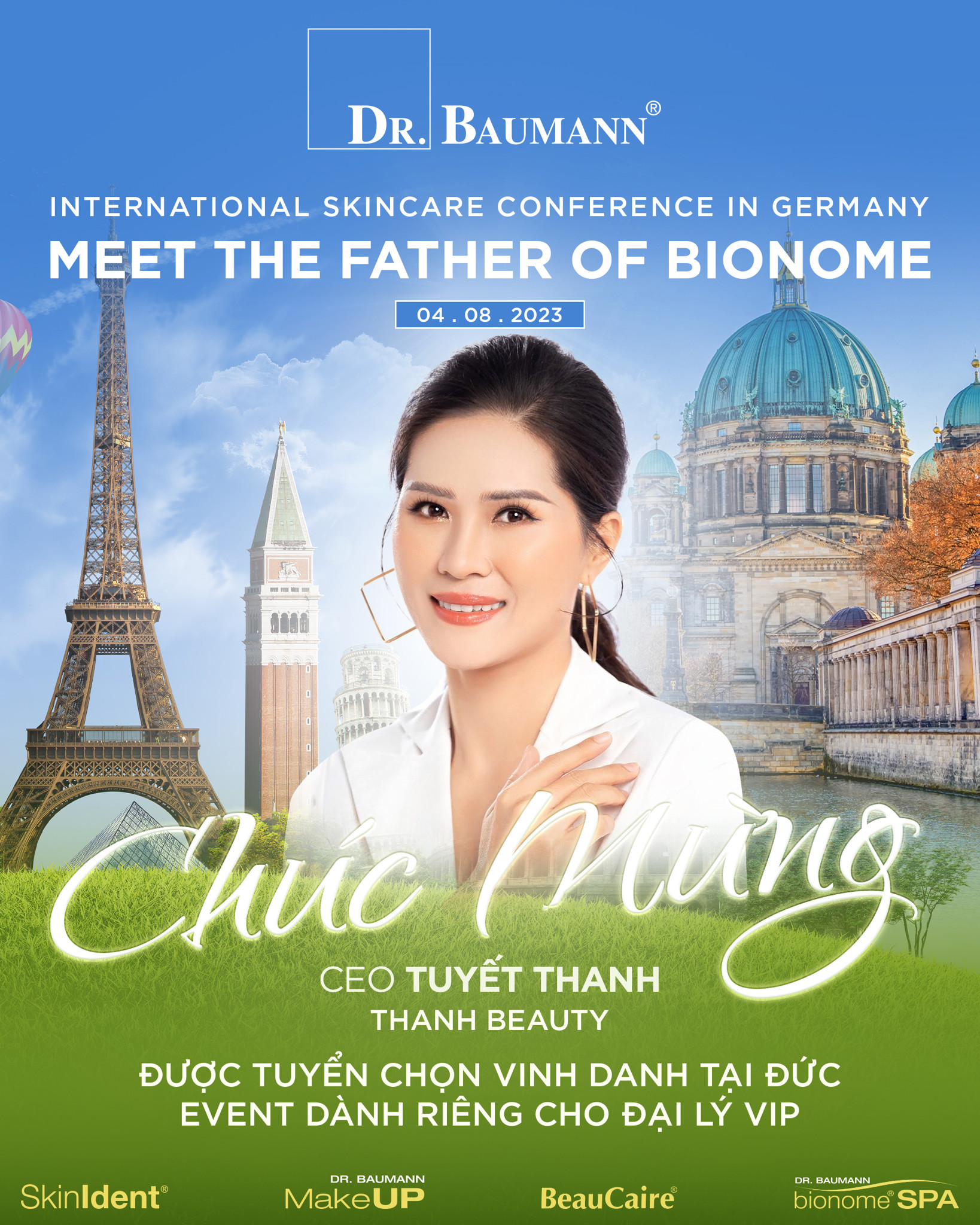 CHÀO MỪNG THANH BEAUTY THAM DỰ SỰ KIỆN "MEET THE FATHER OF BIONOME" – Dr. Baumann VN