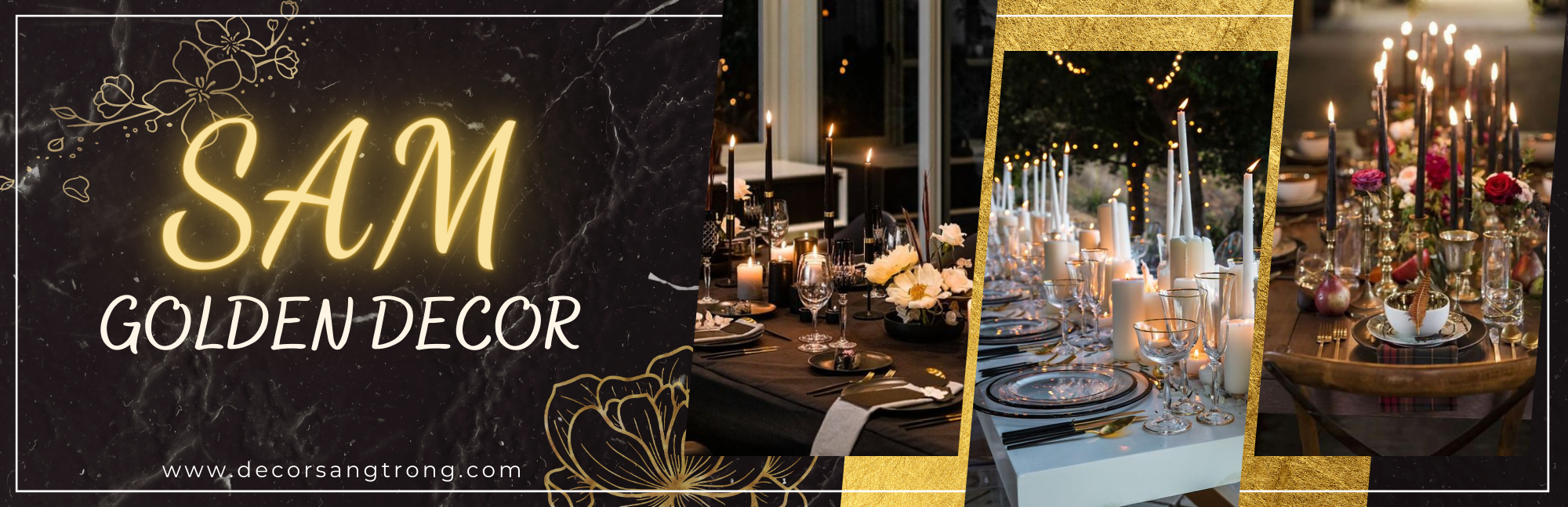 Các mẫu decor bàn tiệc của Sam Golden Decor – Samgoldendecor