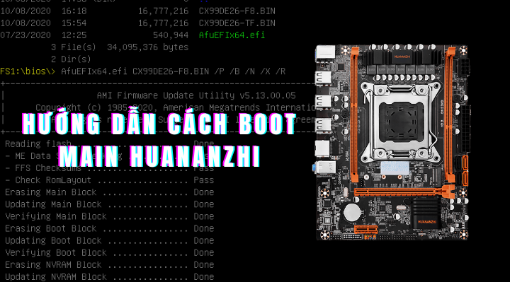 Hướng dẫn cách boot Main Huananzhi