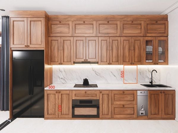 Kích thước cánh tủ bếp tiêu chuẩn là bao nhiêu